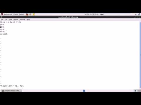 vi editor redhat linux rhel 6 in hindi with sarvesh saroha - YouTube