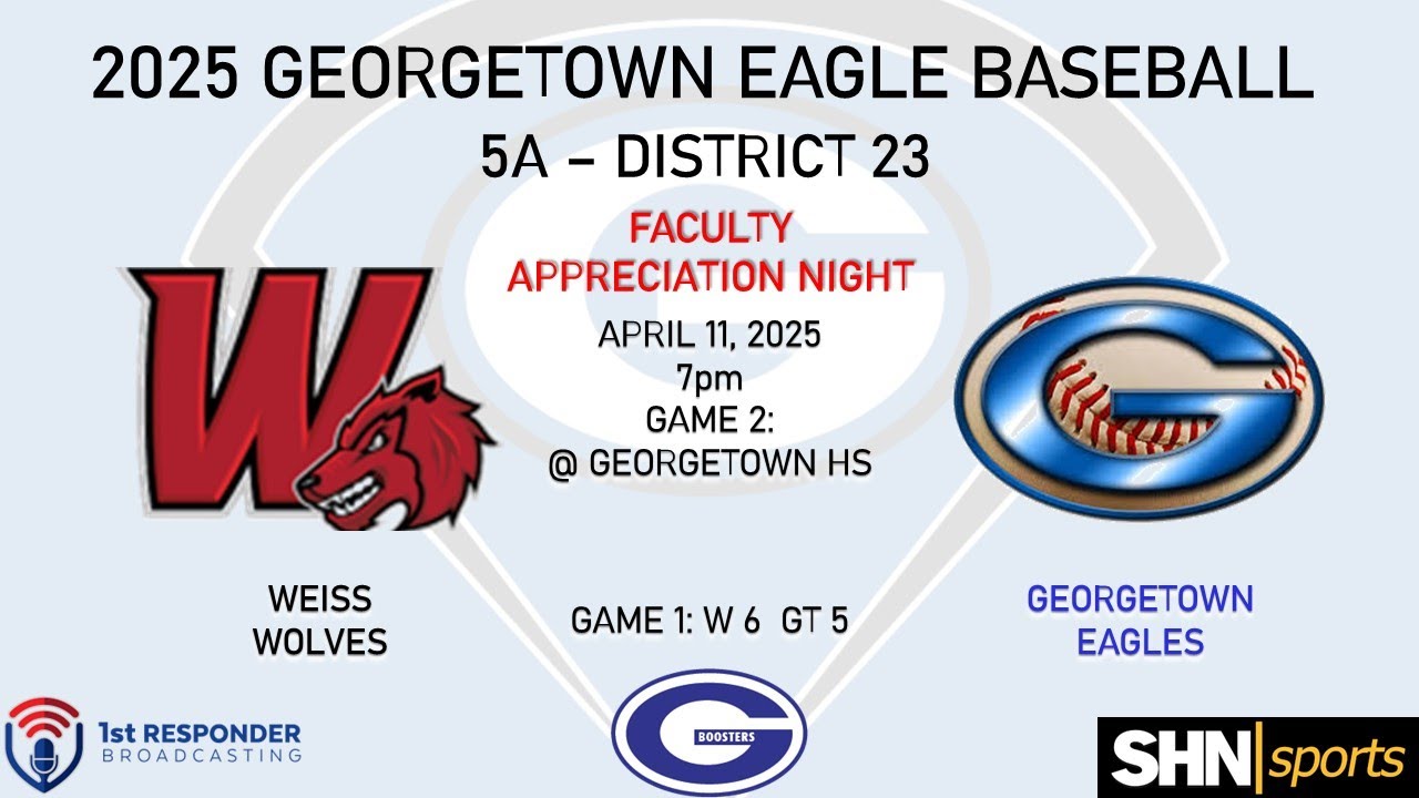 HS Baseball - Weiss Wolves at Georgetown Eagles - 04.11.2025 - YouTube
