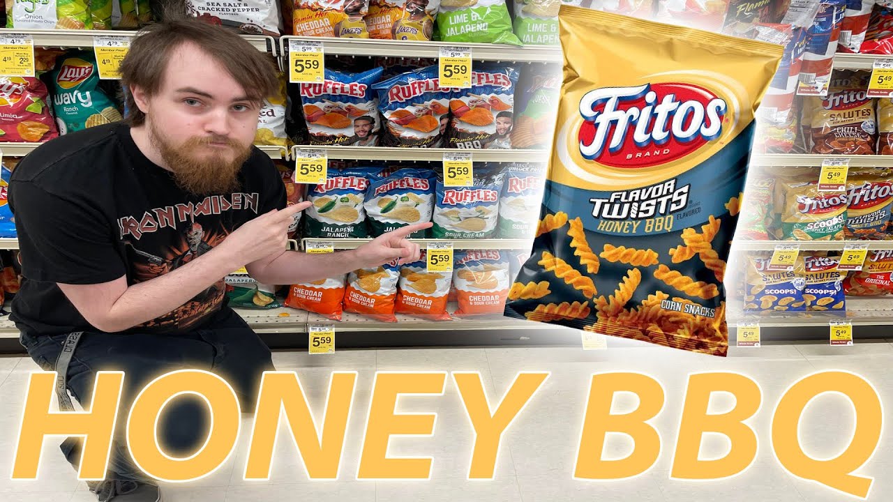 FRITOS FLAVOR TWISTS HONEY BBQ FLAVORED CHIPS REVIEW - YouTube