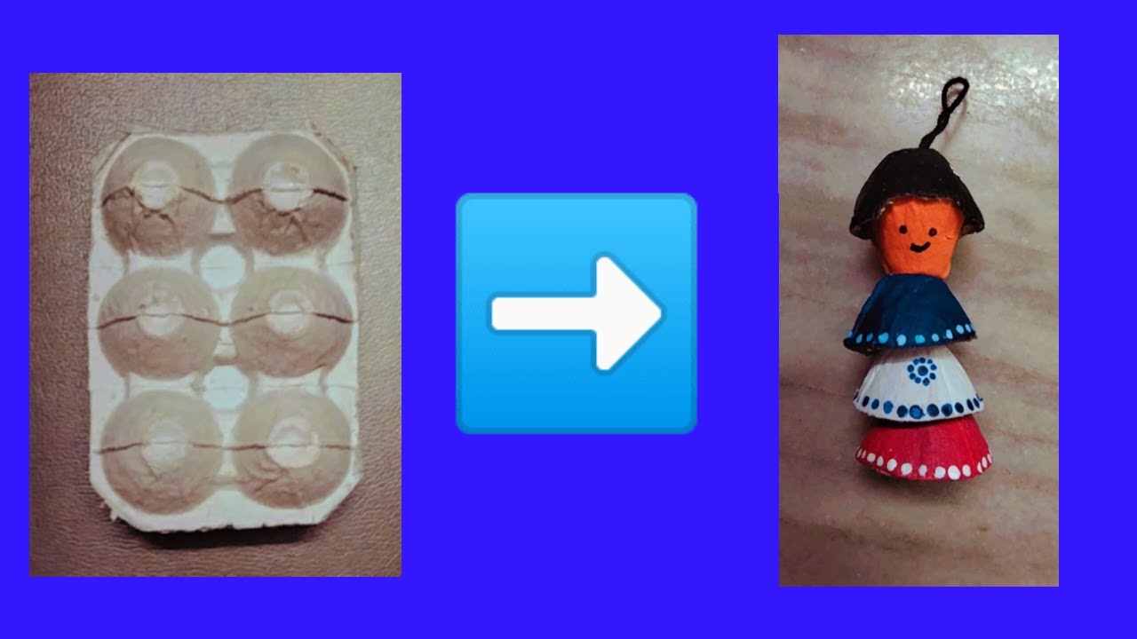 Best out of waste// Egg Tray Reuse Idea//Doll//Best out of waste craft ...