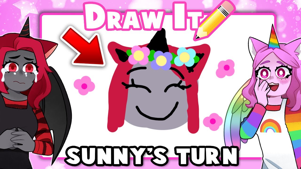 DRAW IT With My TWIN SISTER SUNNY! (Roblox) - YouTube
