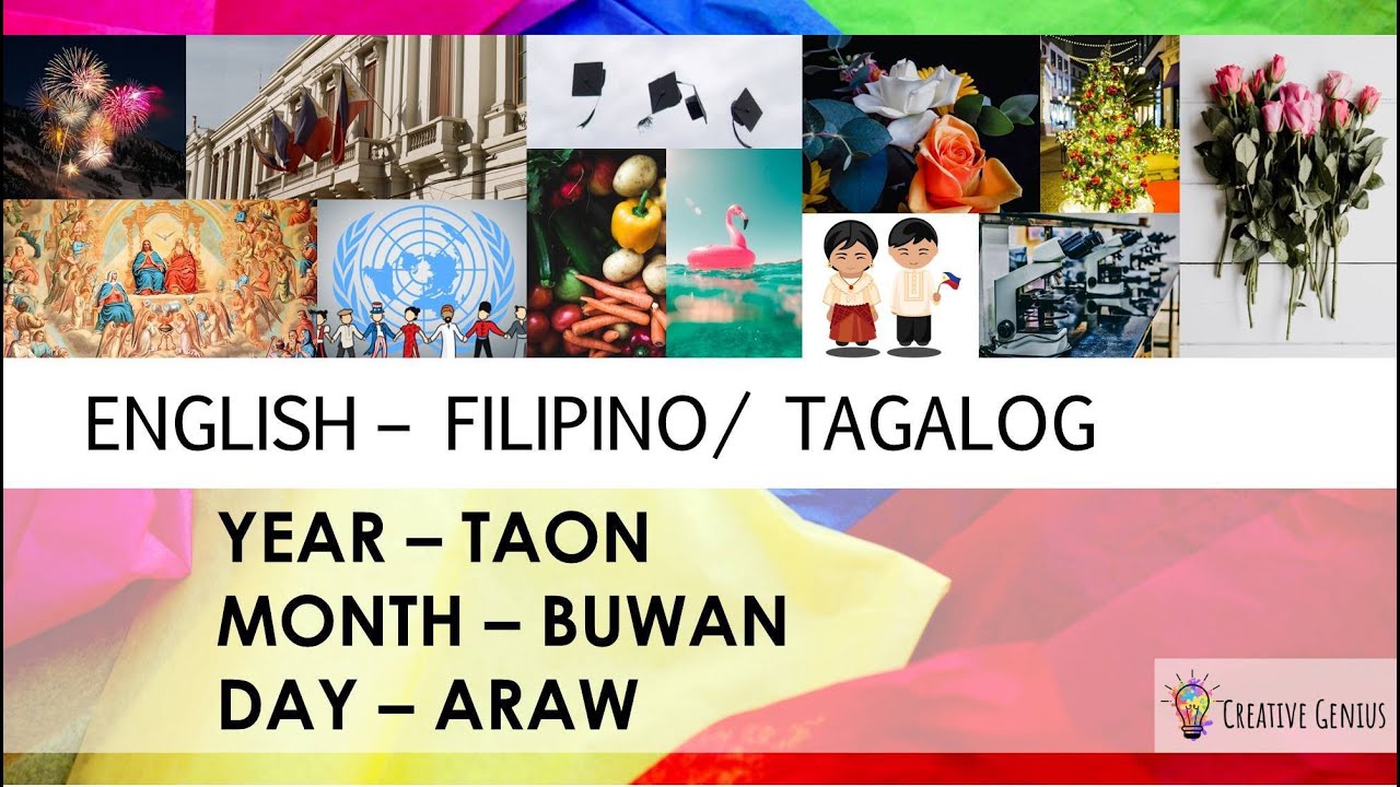 YEAR, MONTH, AND DAY - TAON, BUWAN, AT ARAW | English – Filipino ...
