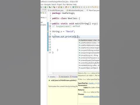 touppercase method in java #youtubeshorts #shorts #java #programming #software #automation - YouTube
