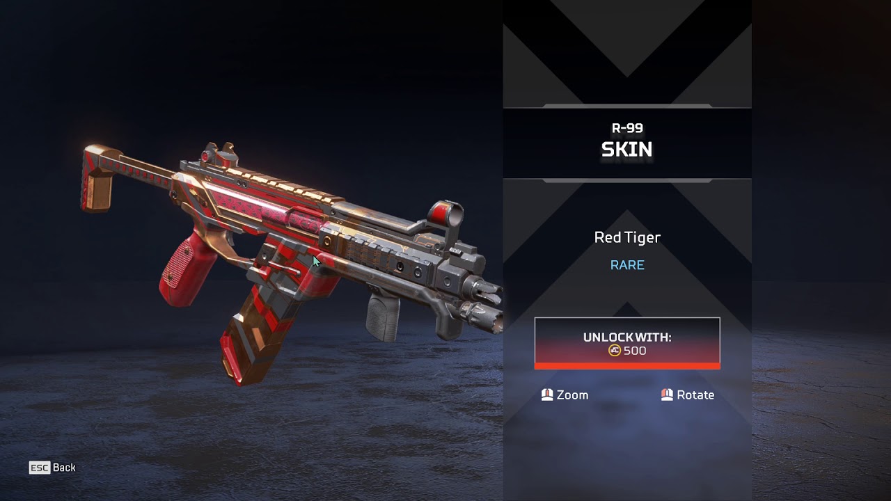 Apex Legends - UNLOCKING BRAND NEW GRAND SOIREE R-99 SKIN: RED TIGER ...