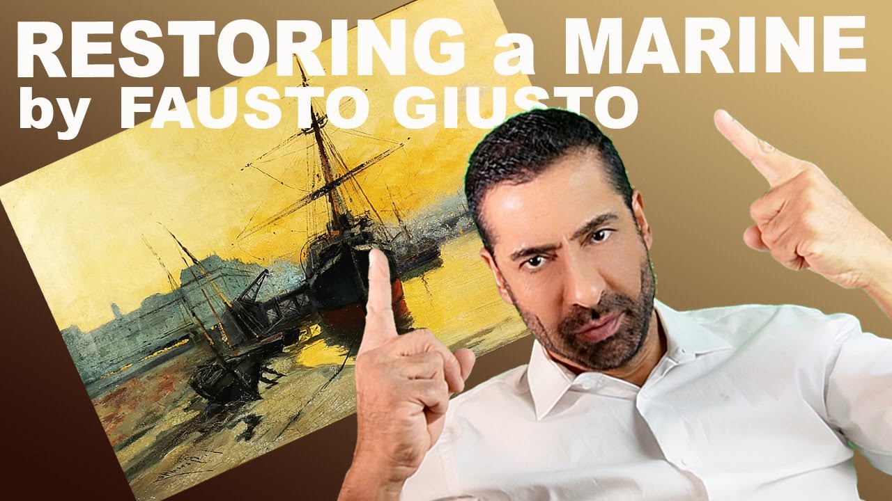 The restoration of the marine painting by Fausto Giusto #artrestoration ...