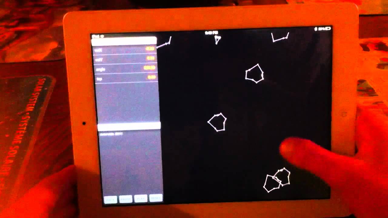 Codea Asteroids prototype - YouTube
