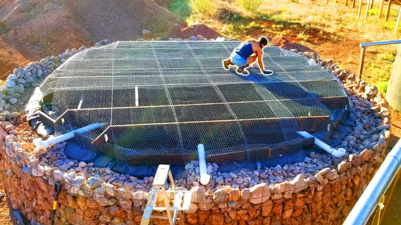 Prepping The Ferrocement Roof For Our Earthbag Cistern | Off-Grid Solar ...