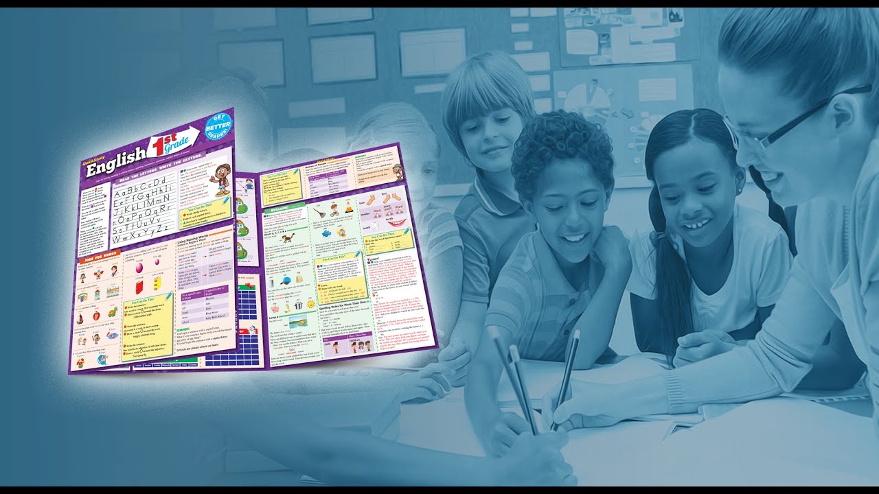 QuickStudy | English - 1st Grade Laminated Study Guide - YouTube