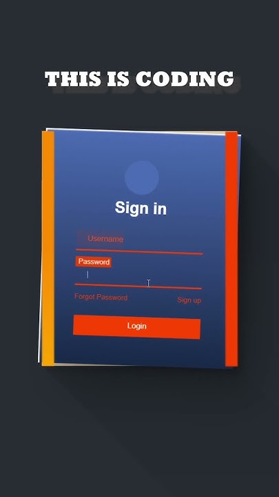 Login Form Using Html Css Shortsfeed Shorts Shortvideo Ytshorts Webdevelopment