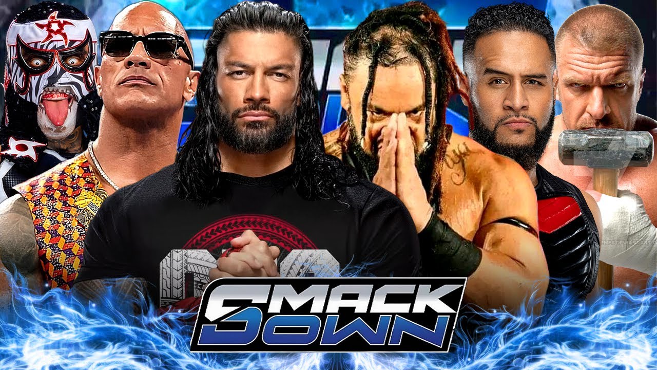 Roman Reigns The Rock & Penta vs Jacob Fatu Tama Tonga & Triple H Full ...