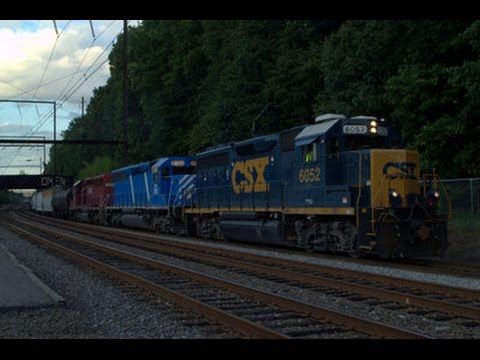 Killer Lash-ups and Color on CSX and NS in Mid-Late August 2014 - YouTube