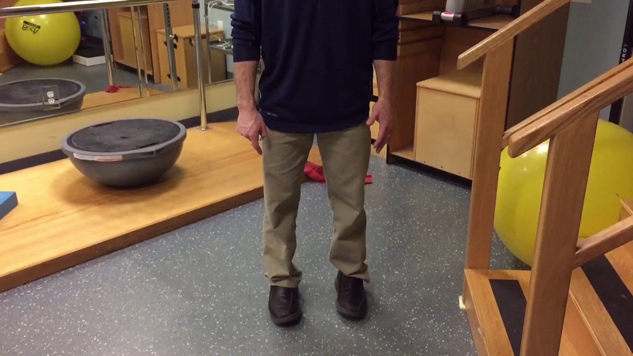 Standing ankle inversion rock - YouTube