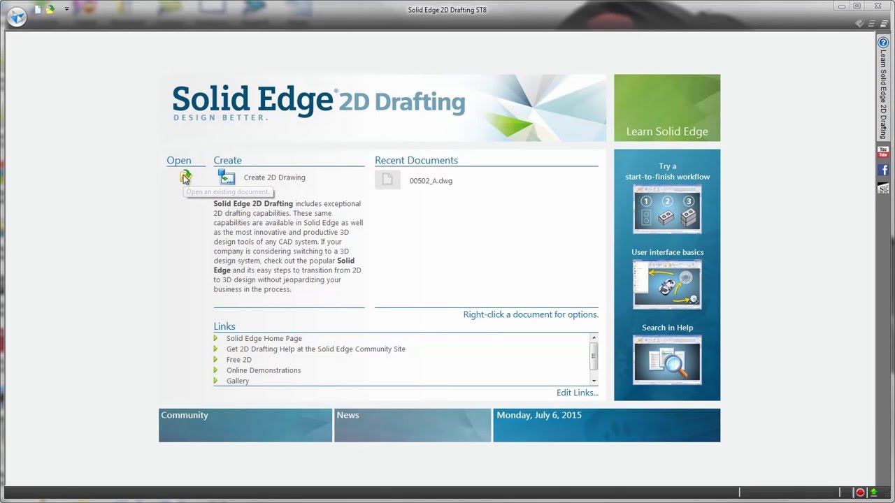 Free CAD Drafting with Solid Edge - YouTube