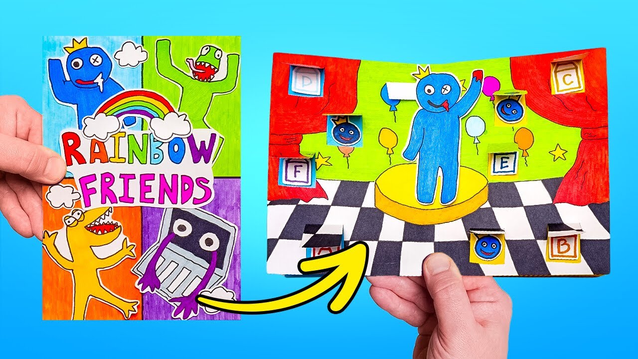 DIY Paper Playbook With Roblox And Toca Boca Characters - YouTube