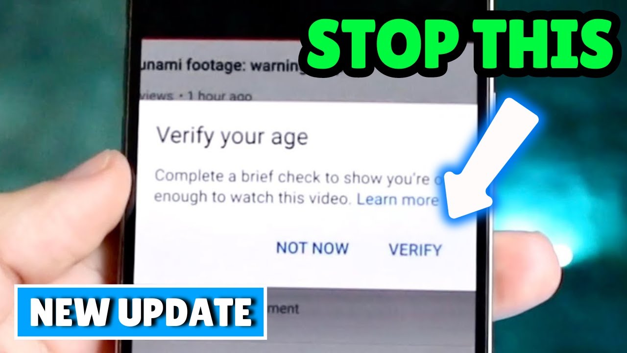 How to stop youtube asking to verify your age 2026 - YouTube