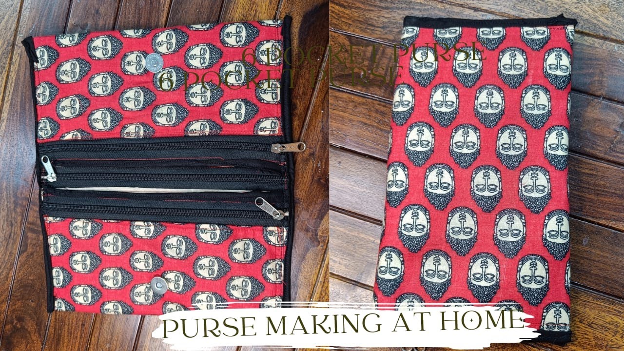 Super easy clutch/purse bag at home/Handmade purse stitching and ...