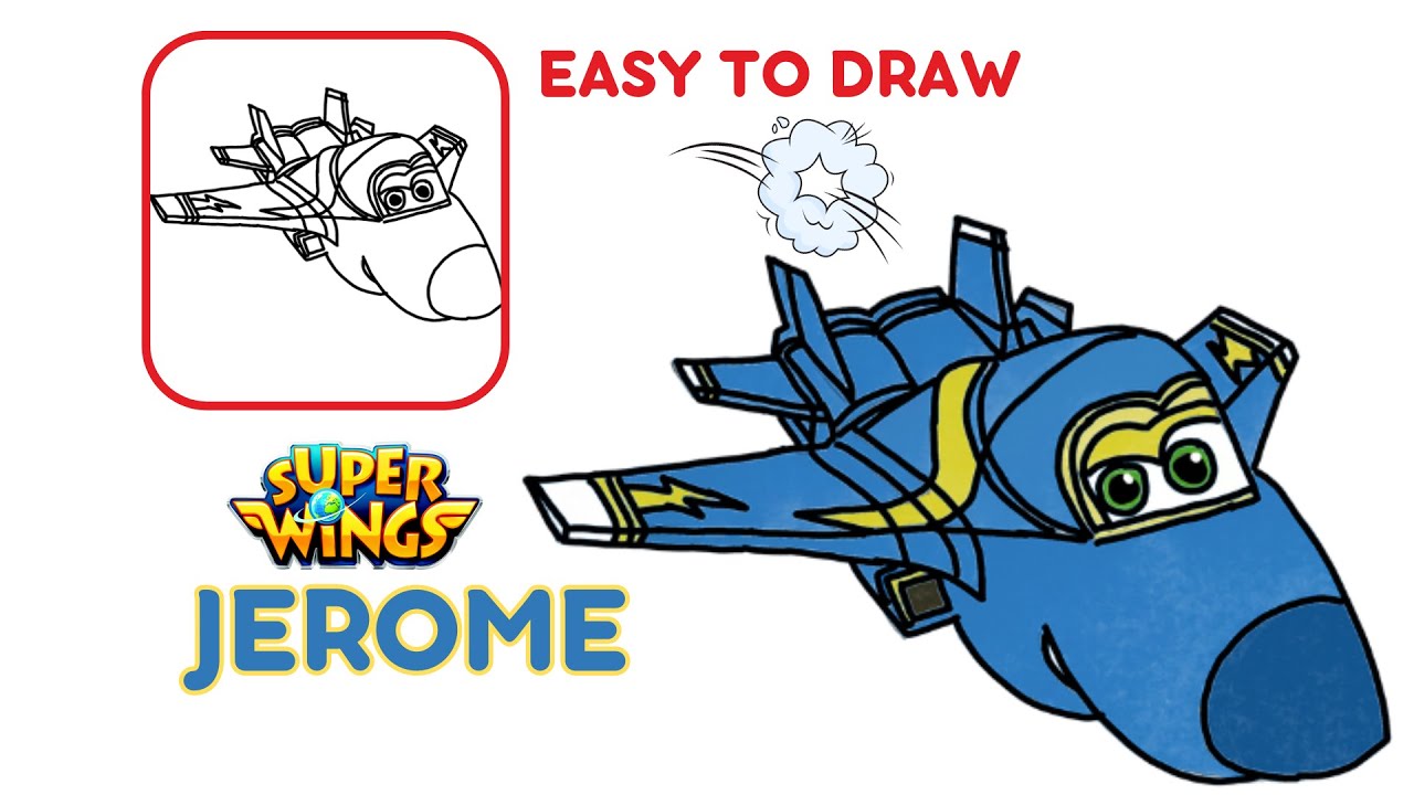 SUPER WINGS JEROME HOW TO DRAW EASY - YouTube