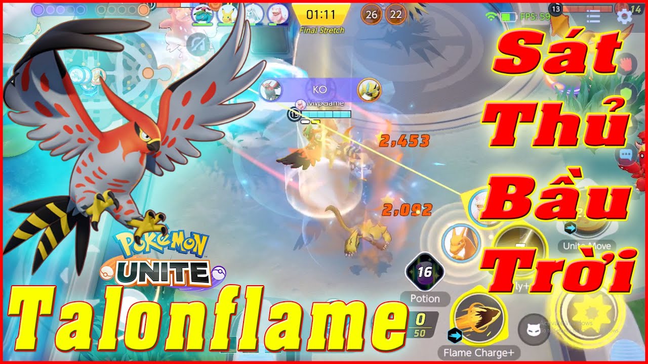 Pokémon UNITE: Talonflame - Pokemon Chim Lửa, Sát Thủ Chuyên Bắt Chủ ...