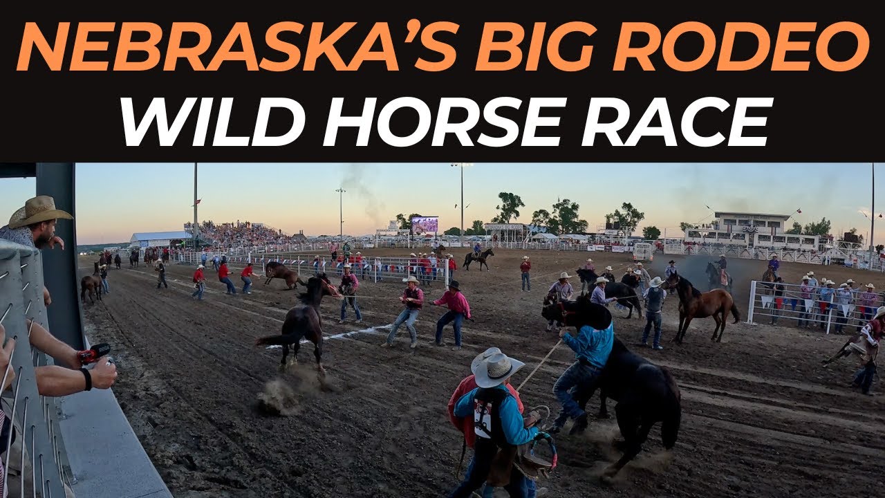 Nebraska's Big Rodeo Wild Horse Race- Who Will Win? - YouTube