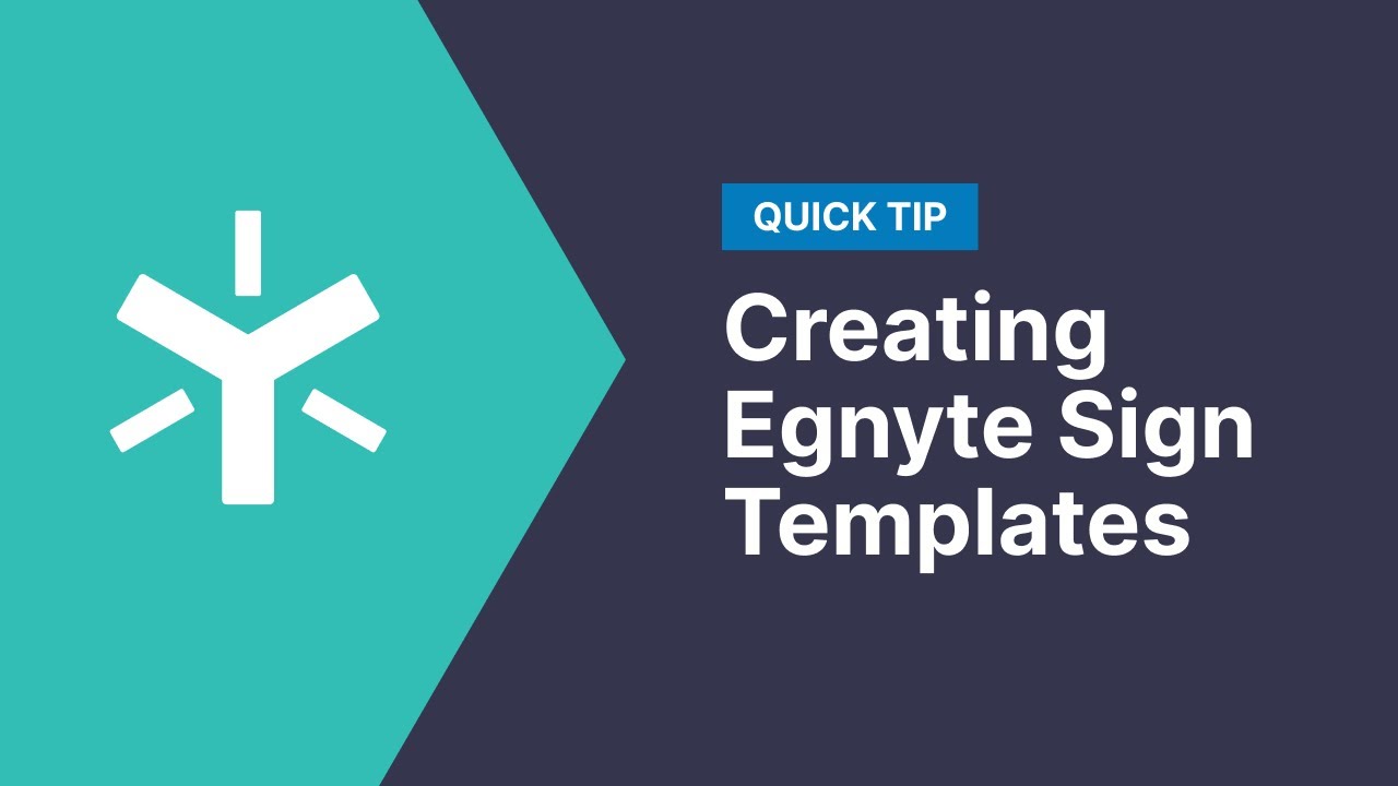 Creating Egnyte Sign Templates - YouTube