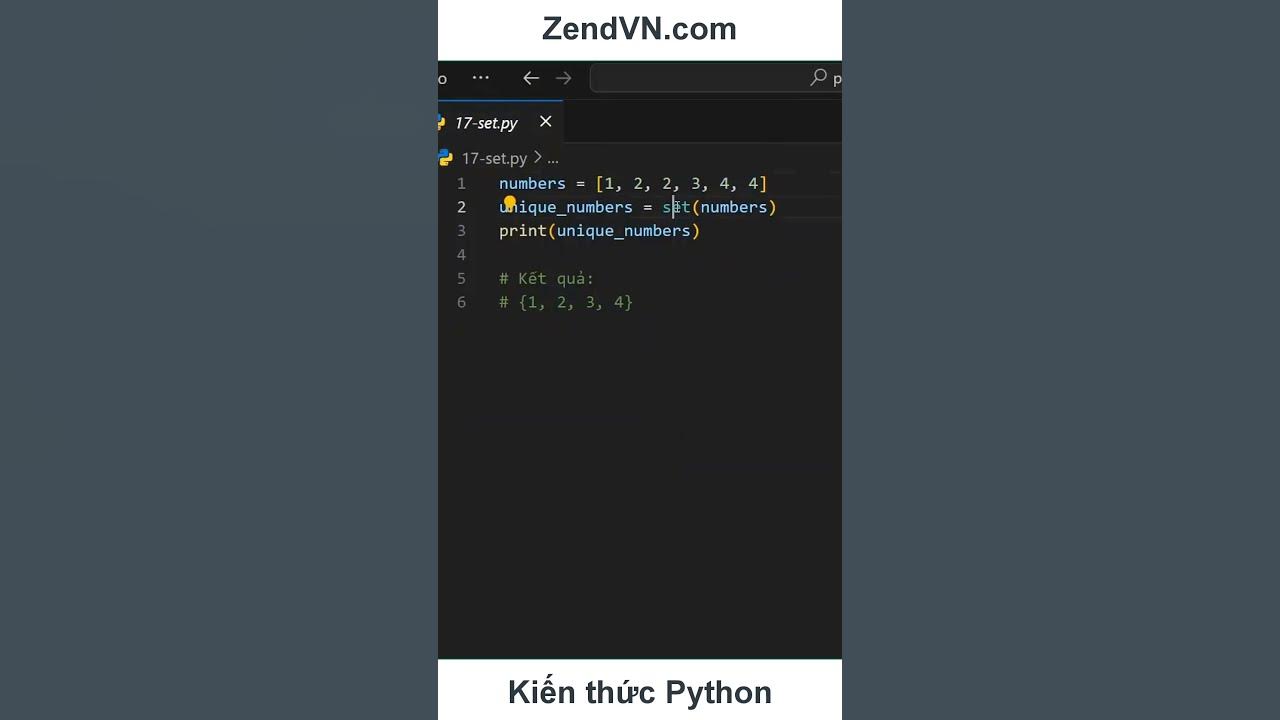 Các hàm thông dụng trong Python - 17 - Set #python #laptrinhpython #hocpython #phamvuongquy ...