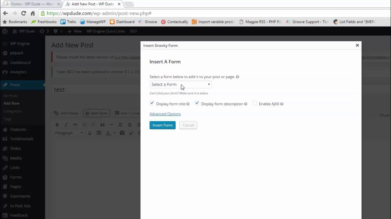 Creating WordPress Posts with Gravity Forms - YouTube