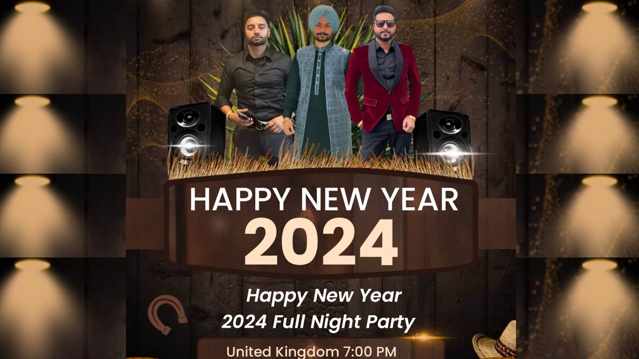Happy New Year 2024 live Himmat Sandhu Geeta Zaildar and Sippy Gill ...