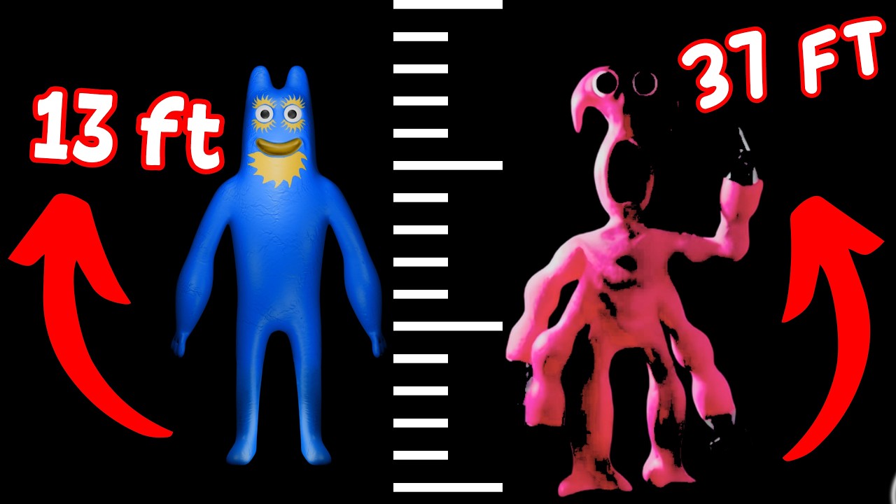 GARTEN OF BANBAN 7 Height Comparison | Real Height of Characters | Blue ...