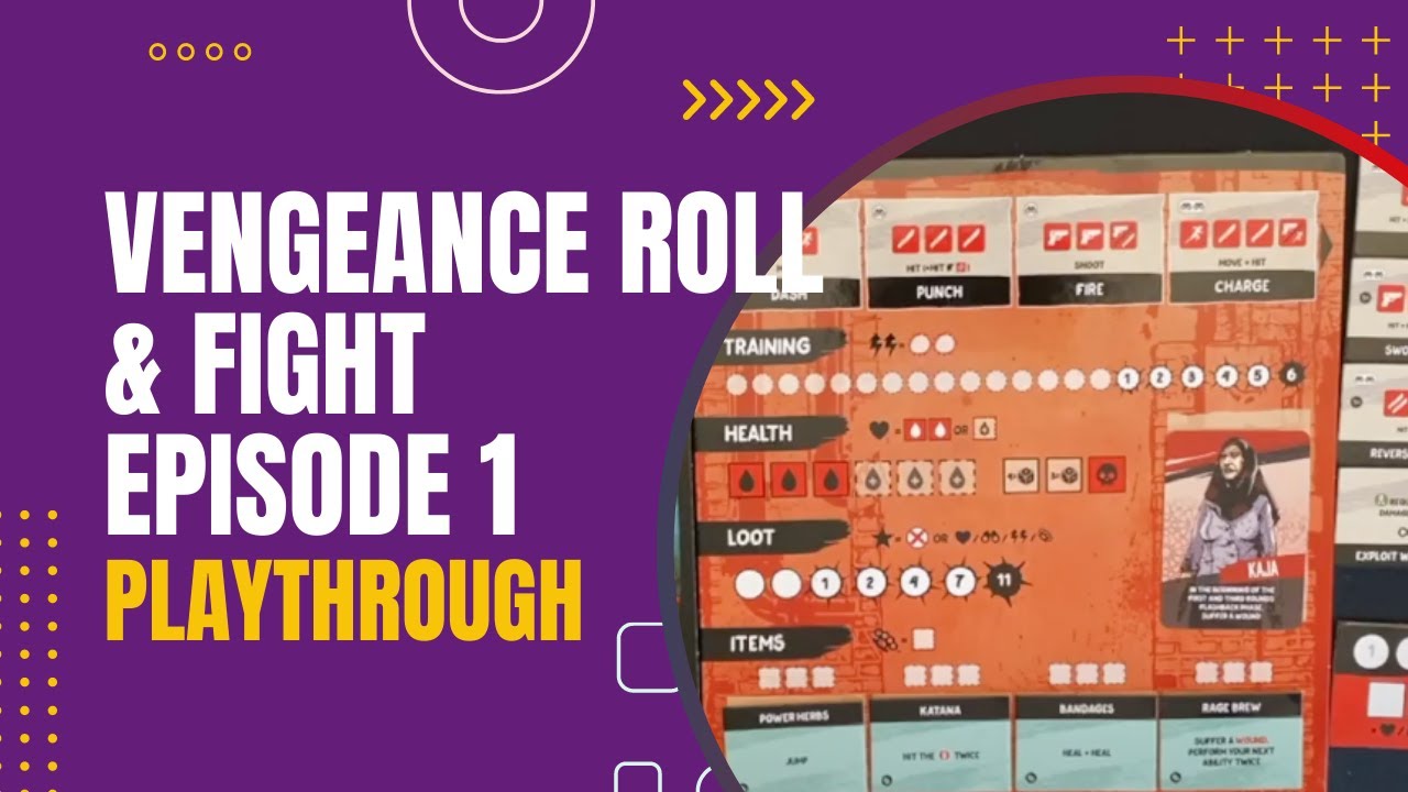 Vengeance Roll & Fight Episode 1 Board Game Solo Playthrough #2 ...