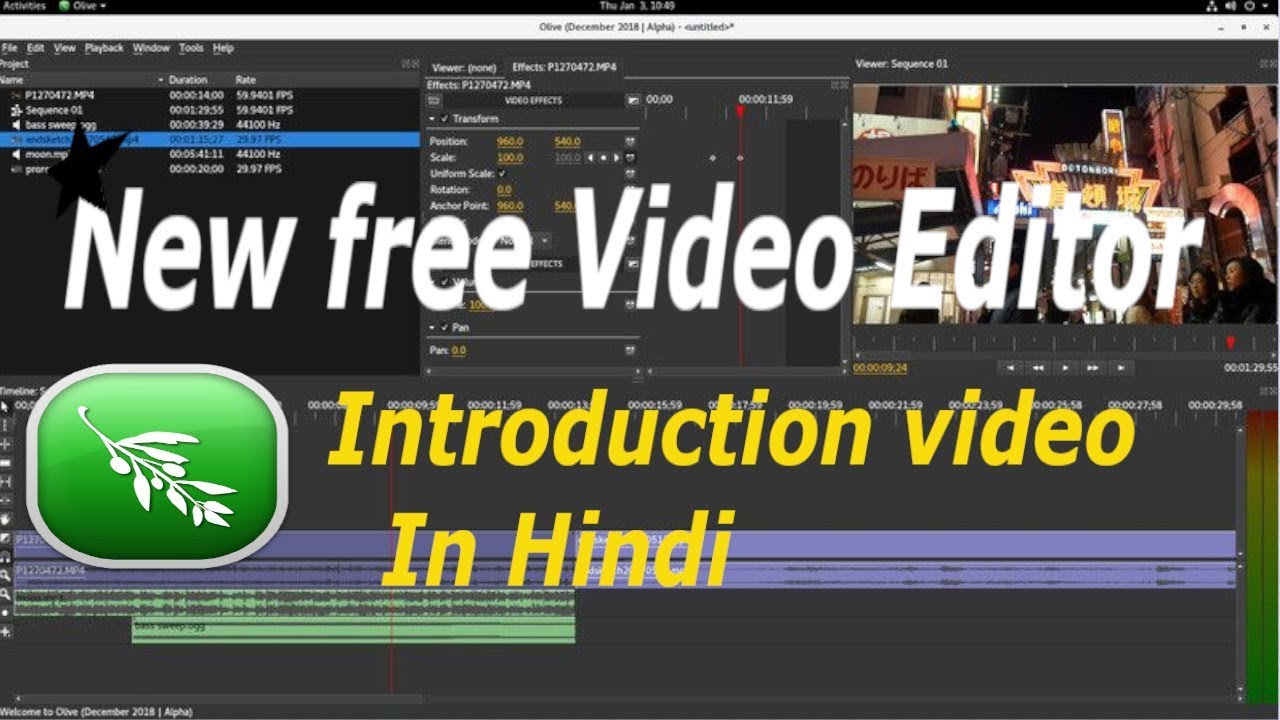 Free New Modern VIDEO EDITOR TUTORIAL IN HINDI |Olive video editor ...