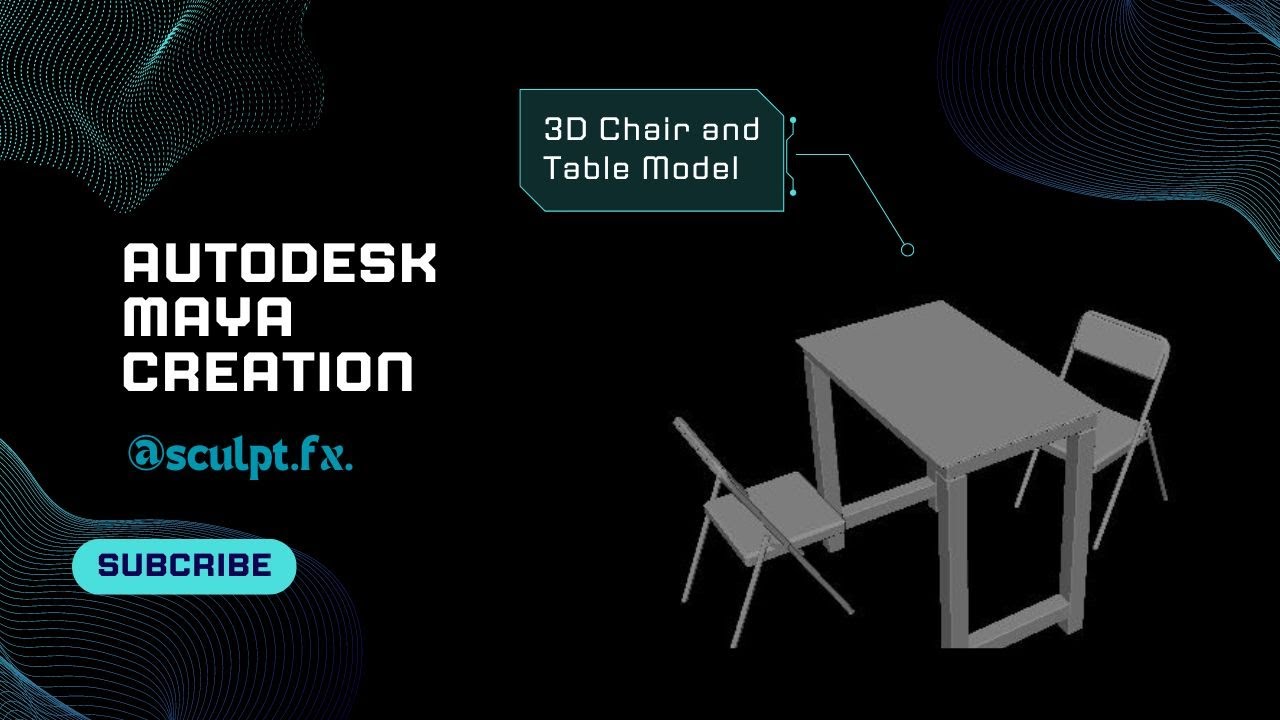 Stunning 3D Chair and Table Model | Autodesk Maya Creation - YouTube