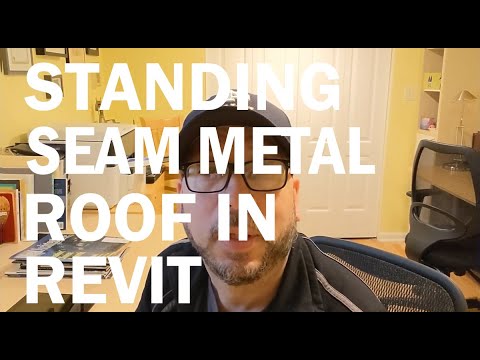 How to Create Standing Seam Metal Roof in Revit - YouTube