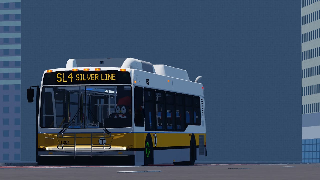 MBTA (Roblox): New Flyer DE40LFR 1201 on the SL4 to South Station ...