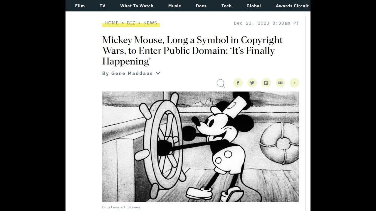 Jameson reacts to Mickey Mouse Entering Public Domain - YouTube