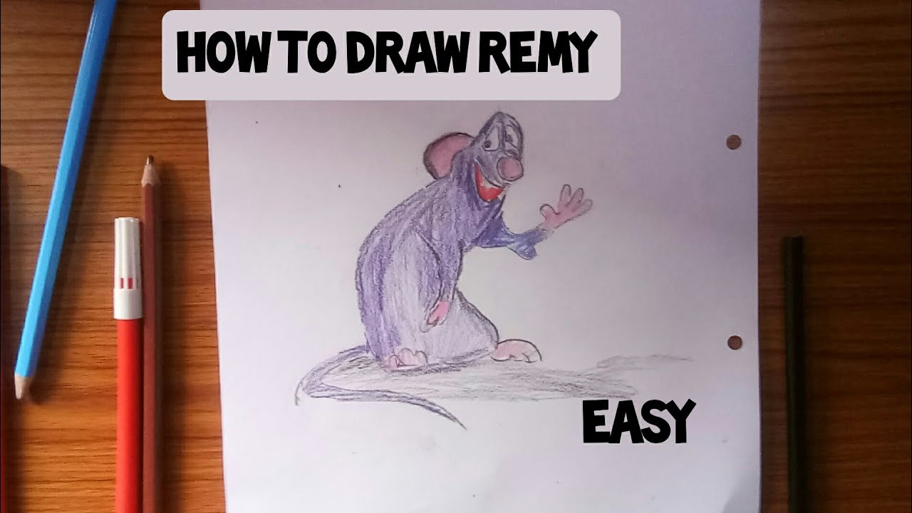 how to draw remy from ratatouille - YouTube