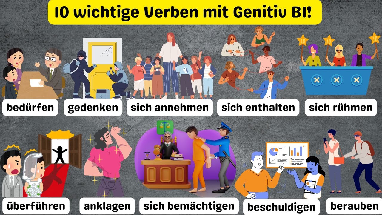 🚨 Verben mit Genitiv: 10 wichtige Beispiele, die du für fließendes ...