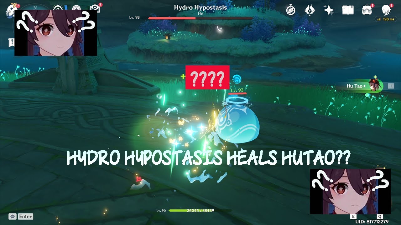 Hydro Hypostasis Slime heals Hu tao - Genshin Impact - YouTube