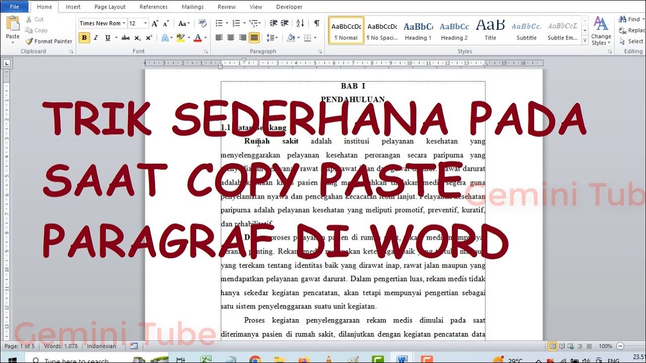 Trik Sederhana dan Unik saat Copy Paste dan Delete Paragraph di Word ...