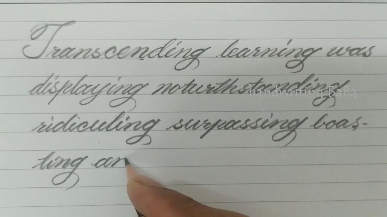English Cursive Handwriting Course *** Better Idea *** - YouTube