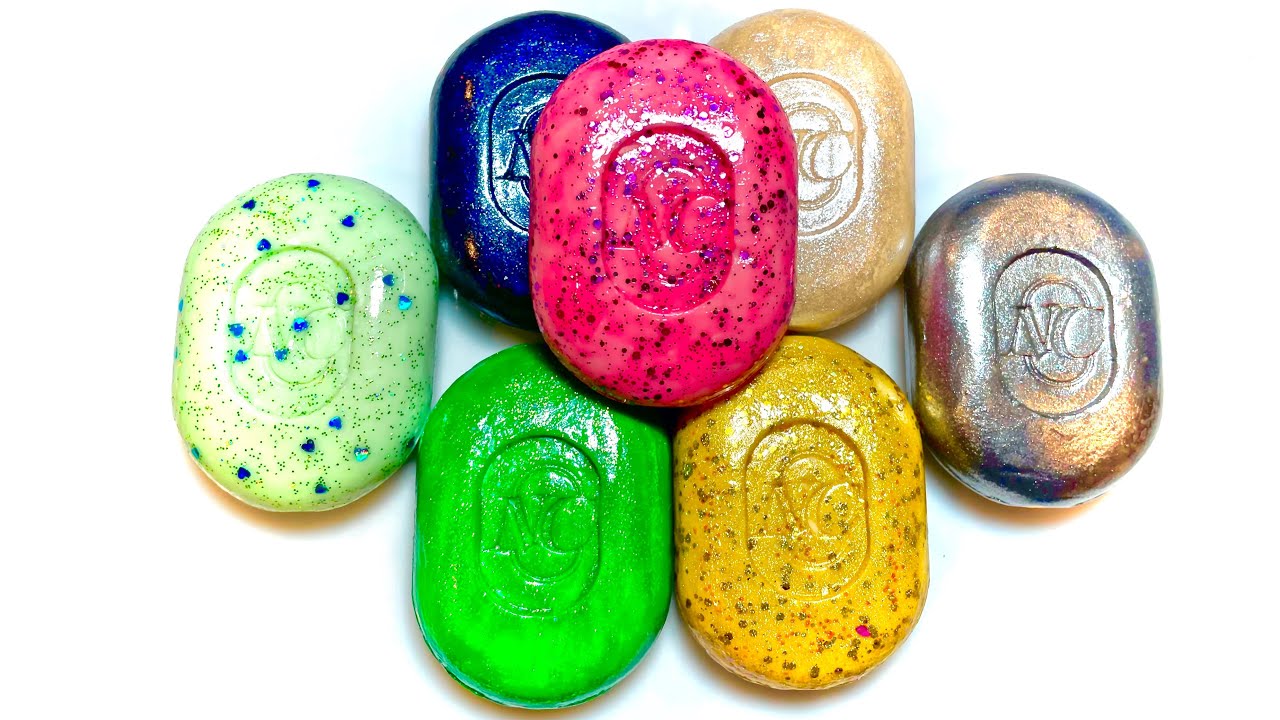 ASMR Soap Cutting: Glittery Glossy Nevskaya Cosmetics Soaps from Russia ...