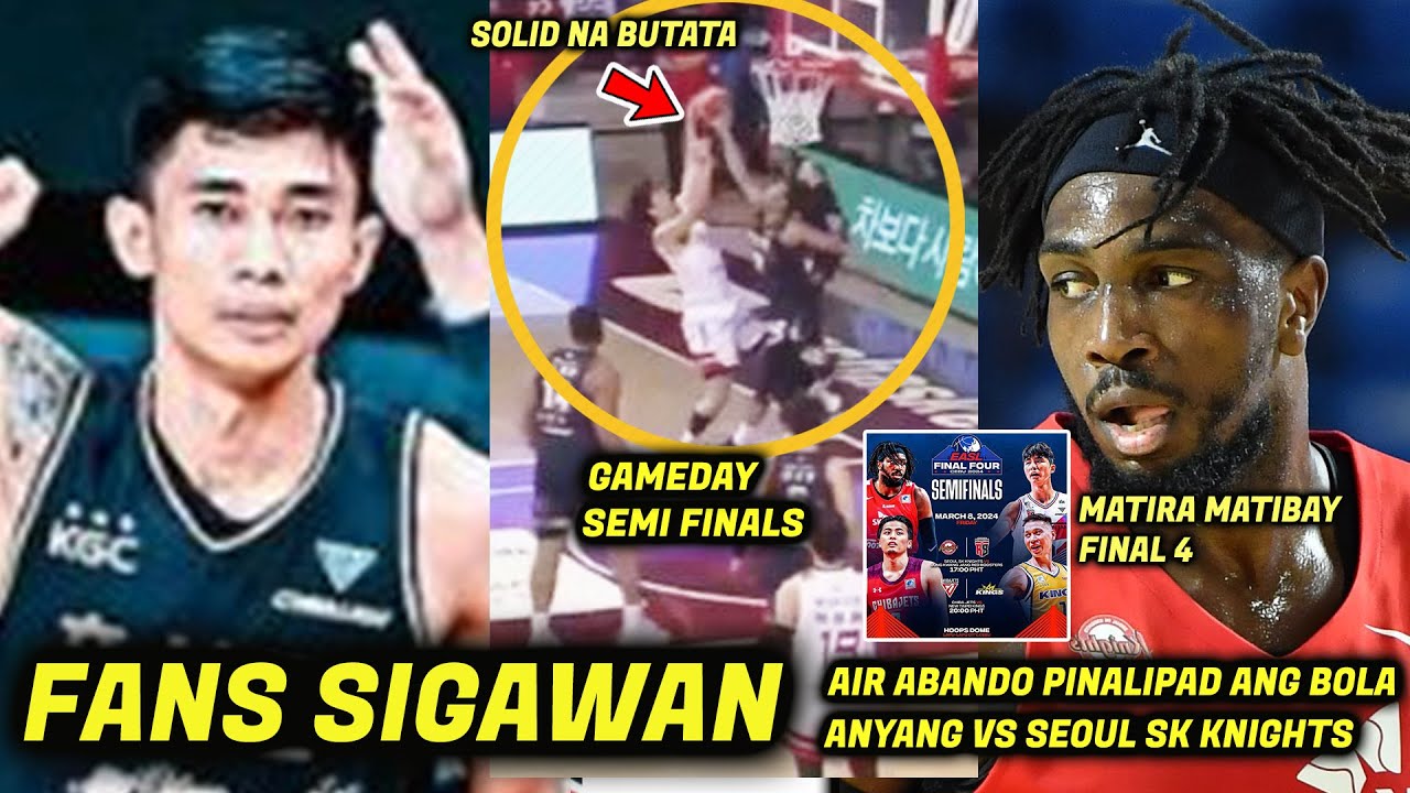 Fans sigawan sa supalpal ni Rhenz Abando. Gameday Anyang VS Seoul SK ...