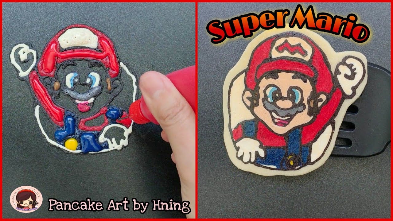 Super Mario Bros Pancake Art - Mario Pancake Art - YouTube