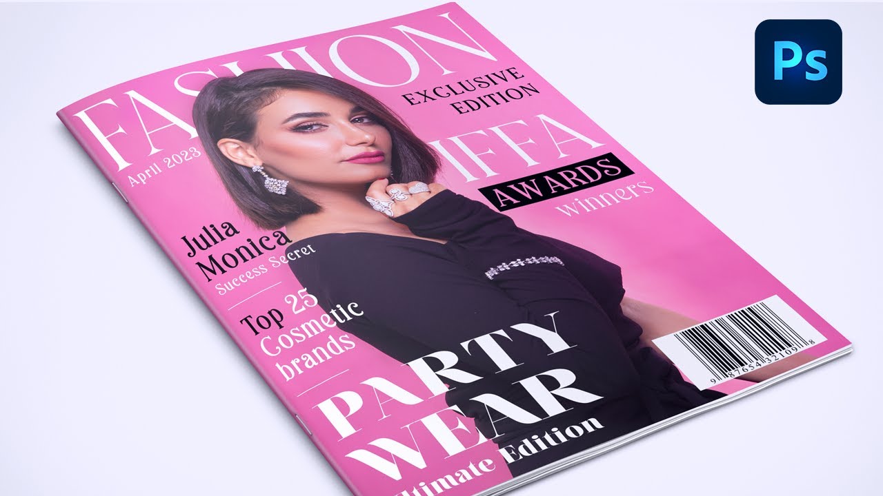 How To Create Professional Fashion Magazine Cover In Photoshop | In ...