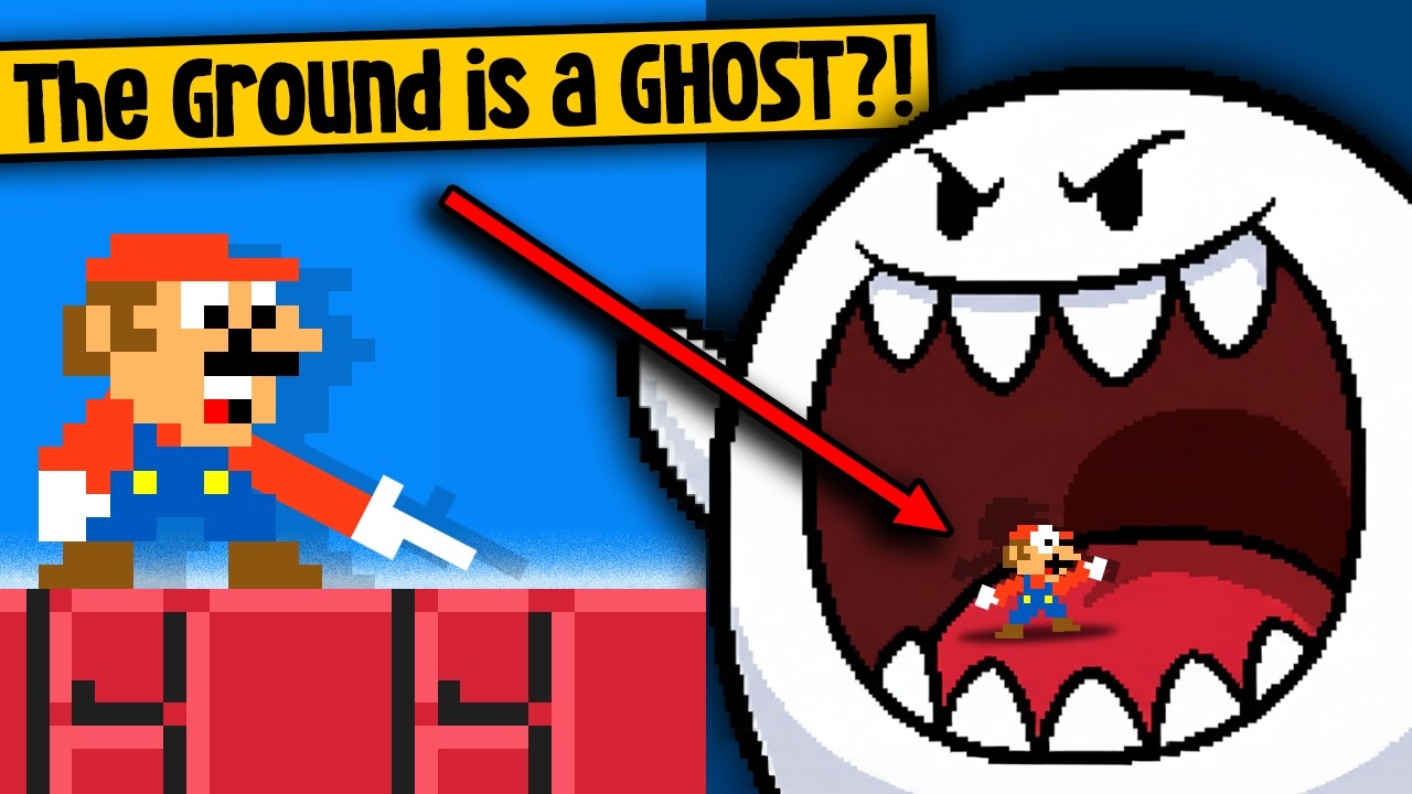 Super Mario Bros. but the floor is GHOSTS?! – BTG Reacts to funny Mario ...