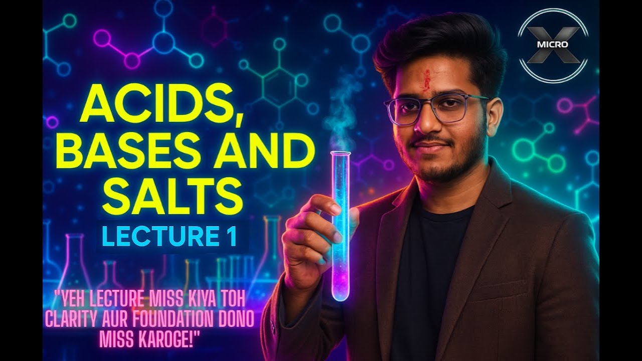 📘 Acids, Bases & Salts - Lecture 1 | Class 10 Chemistry | MicroX # ...