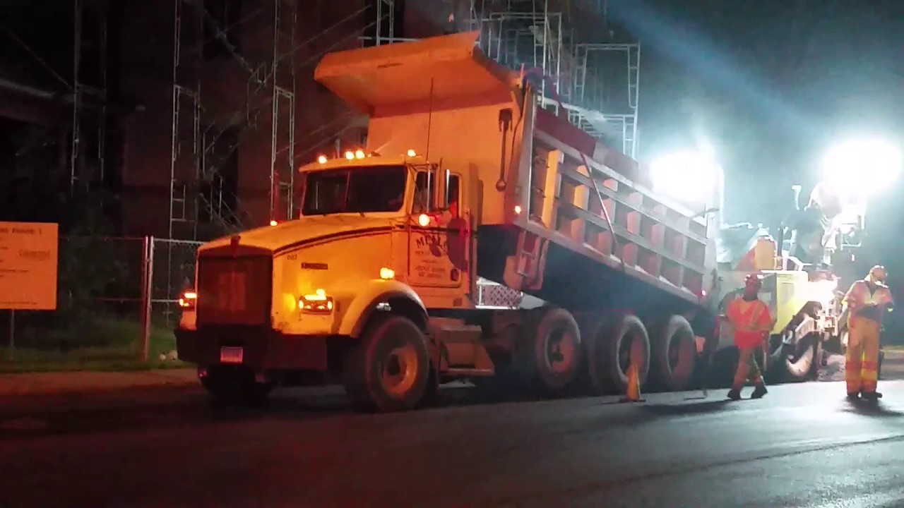 Tilcon CAT AP1000E Paver & Kenworth Paving Meadow Street Naugatuck ...
