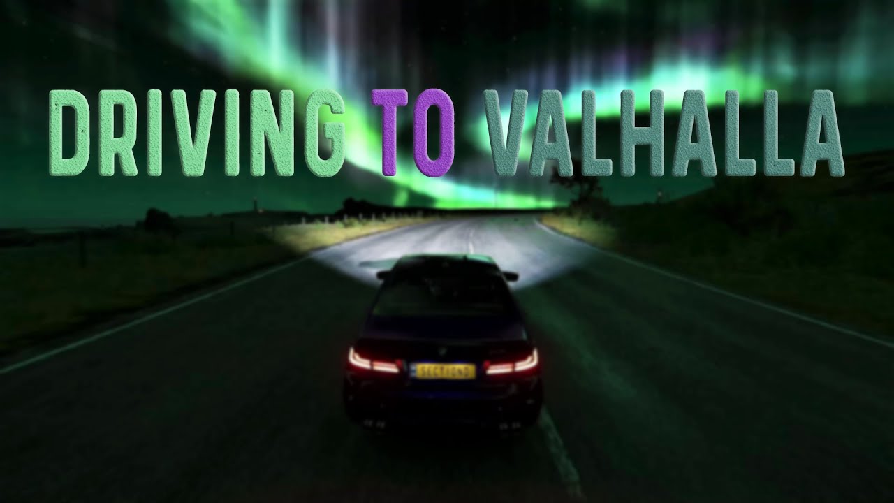 Midnight Drive to Valhalla, Sad Hours Drive Under Northern Lights ...