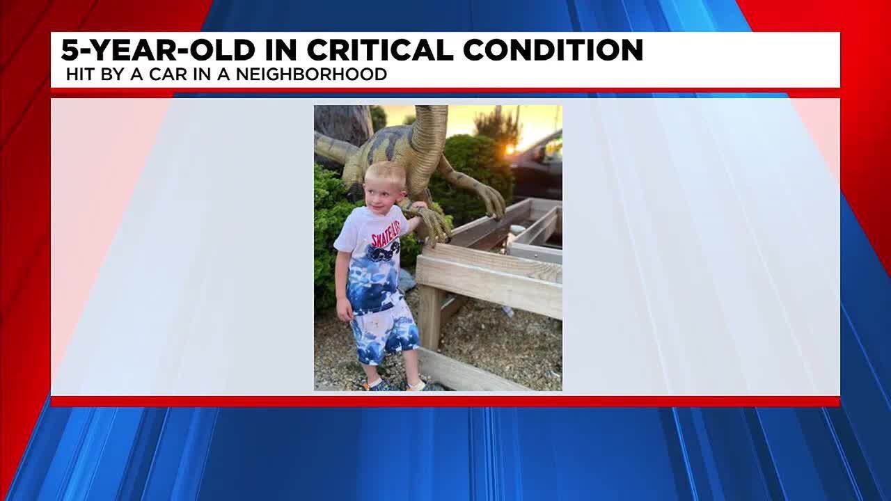 Five-year-old Boy in Critical Condition after Being Hit by Car - YouTube