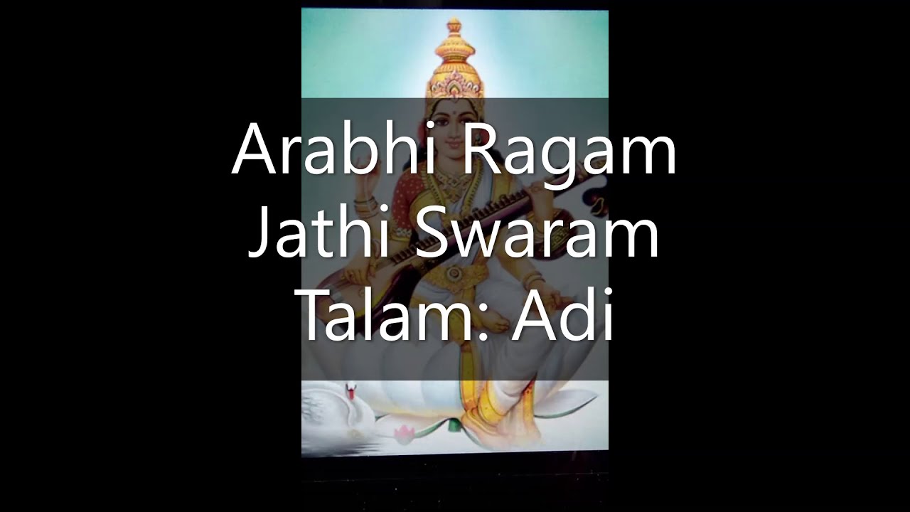 Arabhi Ragam Jathiswaram in Adi Talam - YouTube