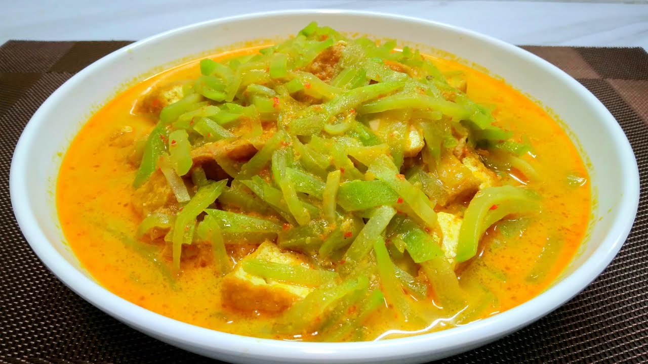 Dimakan dengan ketupat lebih enak || SAYUR LABU SIAM TAHU SANTAN - YouTube